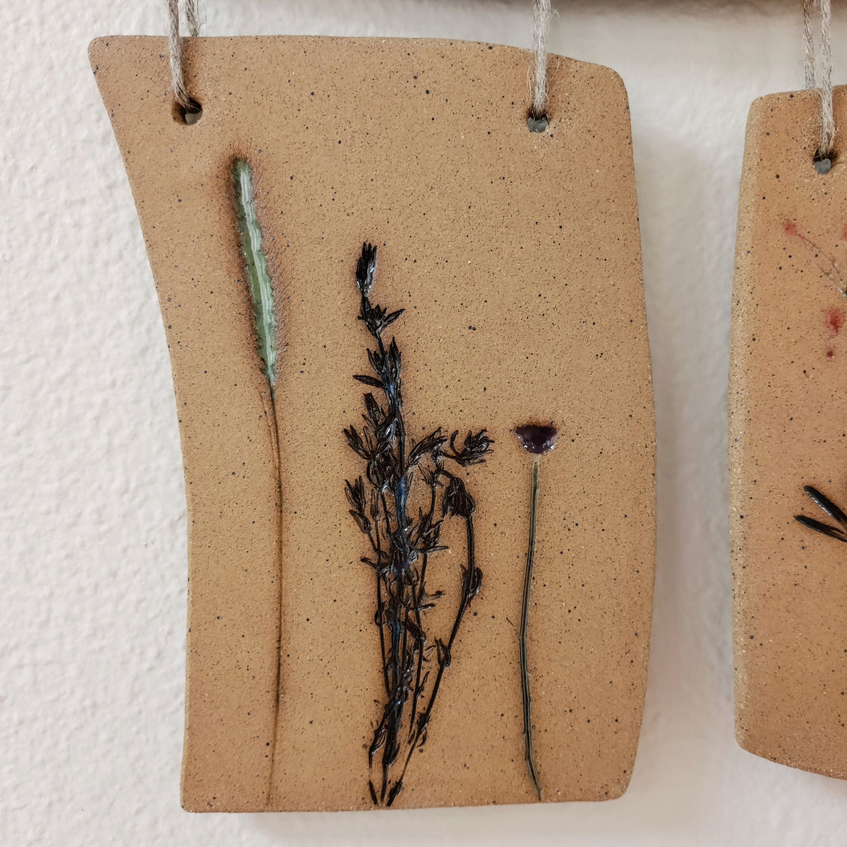 Botanical wall art triptych – Pottery by DINA
